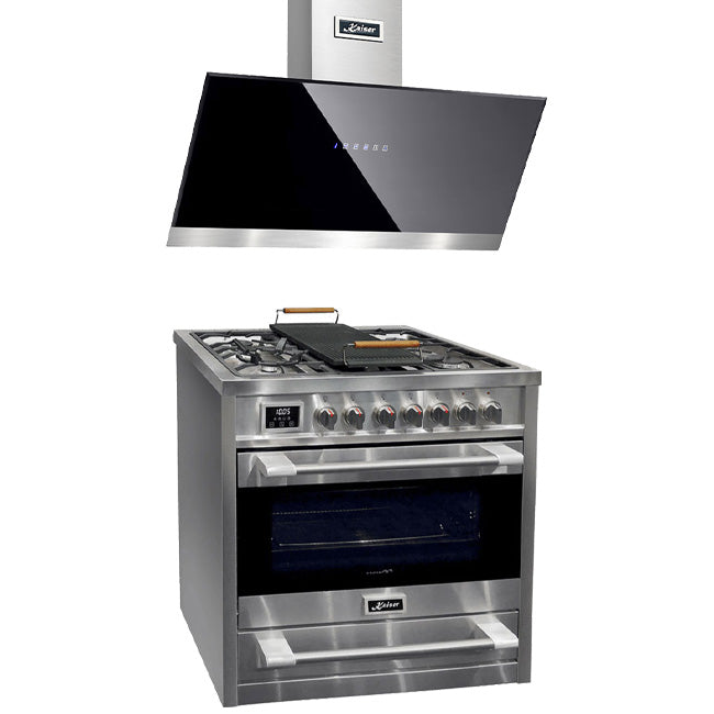 Avantgarde Pro Dual Fuel Range Cooker & 90cm Hood Bundle (Stainless St ...