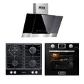 Grand Chef Electric Oven, Gas Hob & Cooker Hood Bundle (Black) – Kaiser